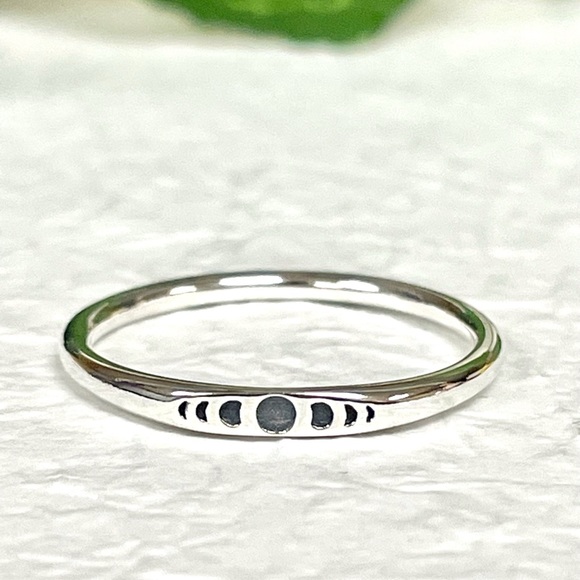 Jewelry | 925 Sterling Silver Plain Moon Phases Ring | Poshmark